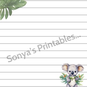 Printable Koala Bear Chibi Stationery | Koala Bear Writing Paper ...