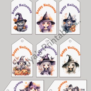 Printable Halloween Witch Gift Tags Halloween Witch Hang - Etsy