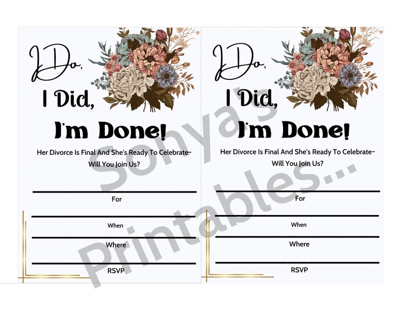 Printable Divorce Party Invitations Divorce Party Divorce - Etsy