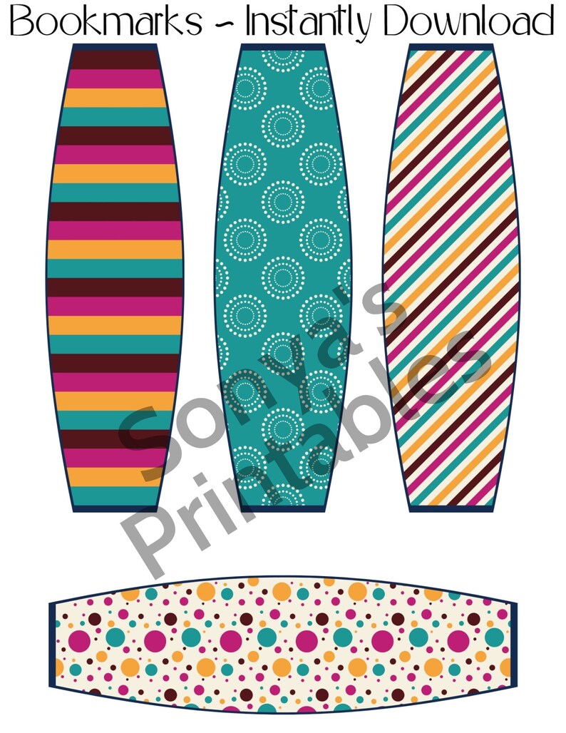 12 Printable Spring Boho Bookmarks | Spring Bookmarks | Boho Bookmarks ...