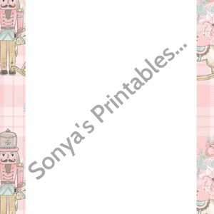 Printable Christmas Nutcracker Unlined Stationery | Christmas ...