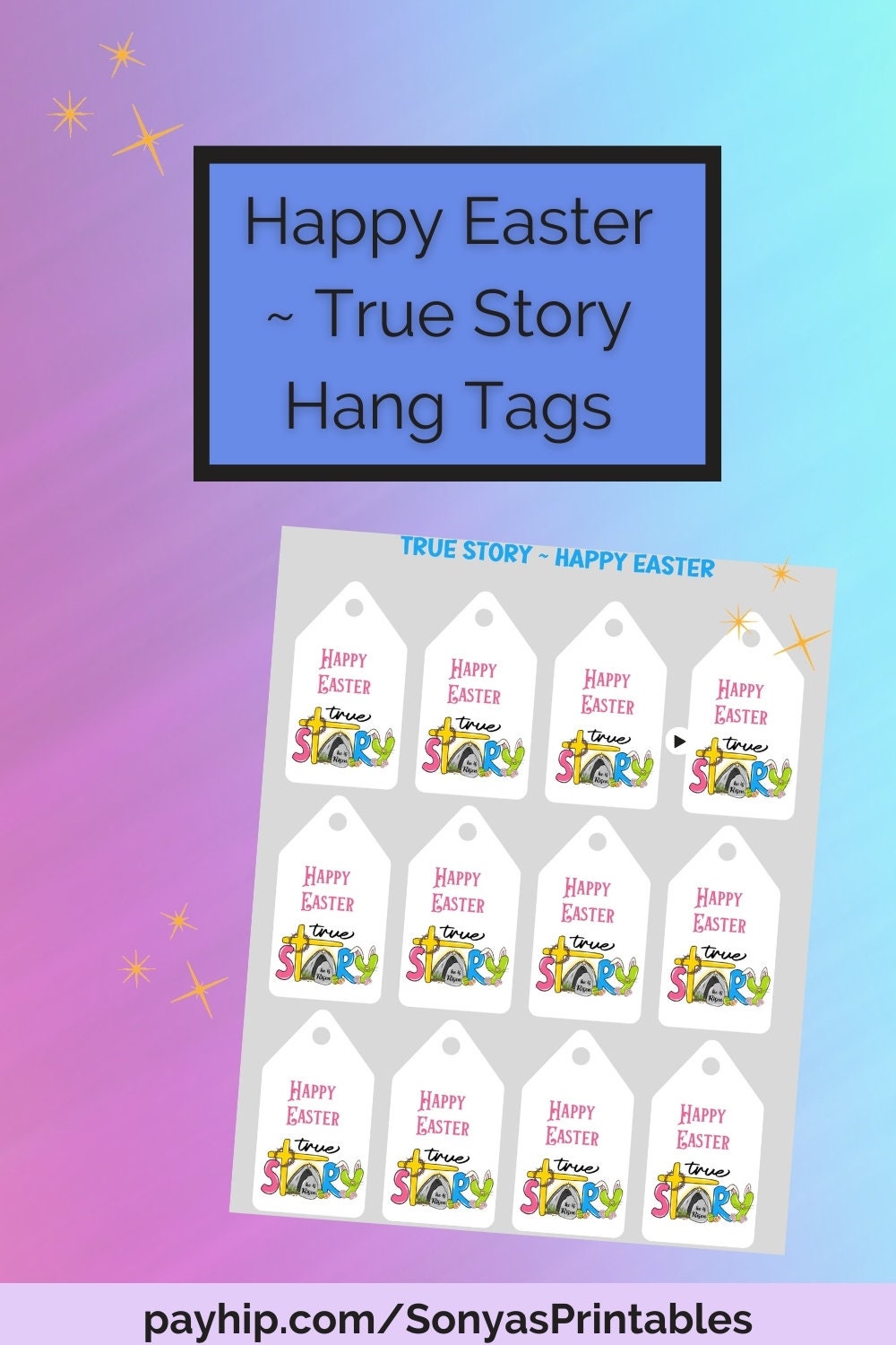 Easter Nativity True Story Hang Tag | Easter True Story Gift Tags ...