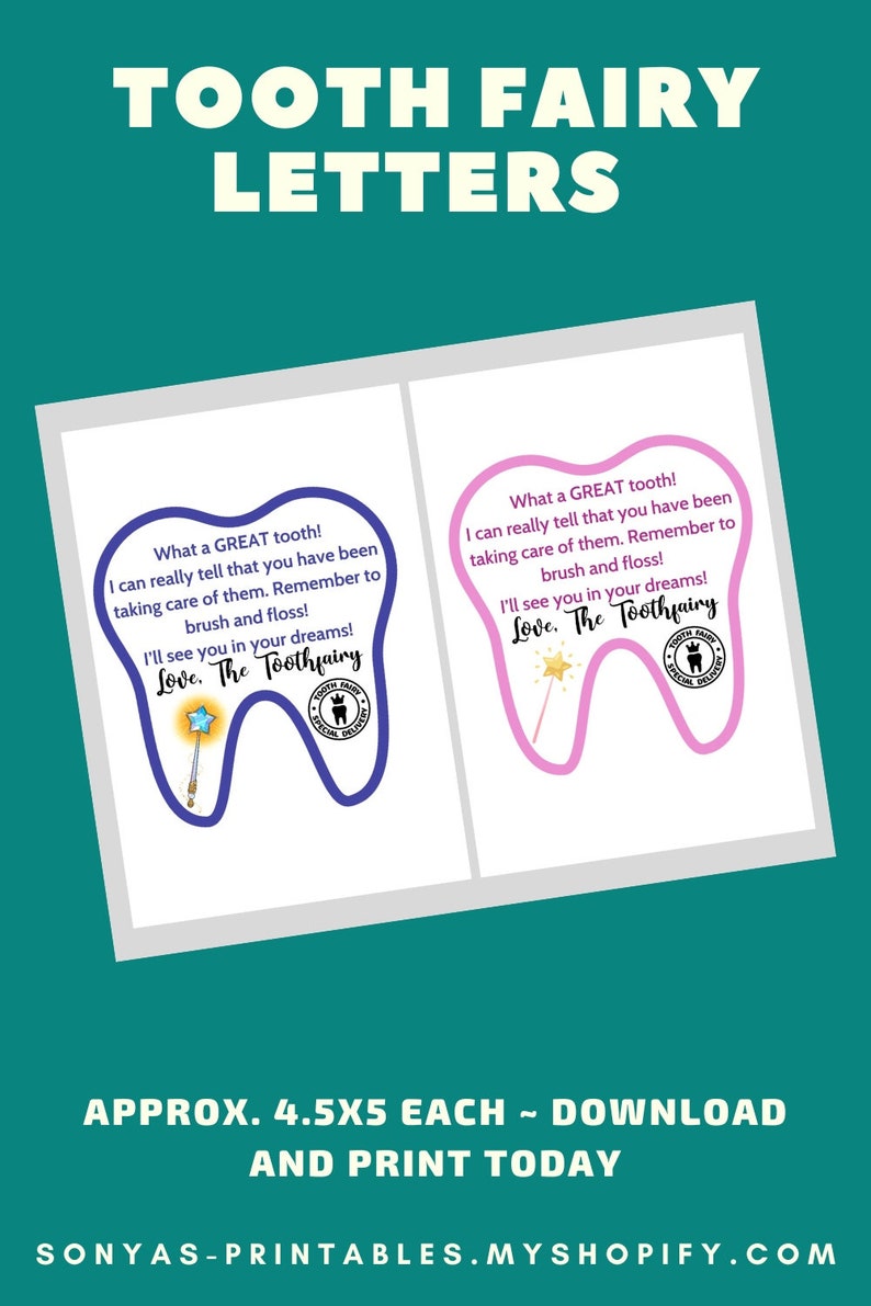 Printable Tooth Fairy Letter | Tooth Fairy Letter for Boy | Tooth Fairy ...