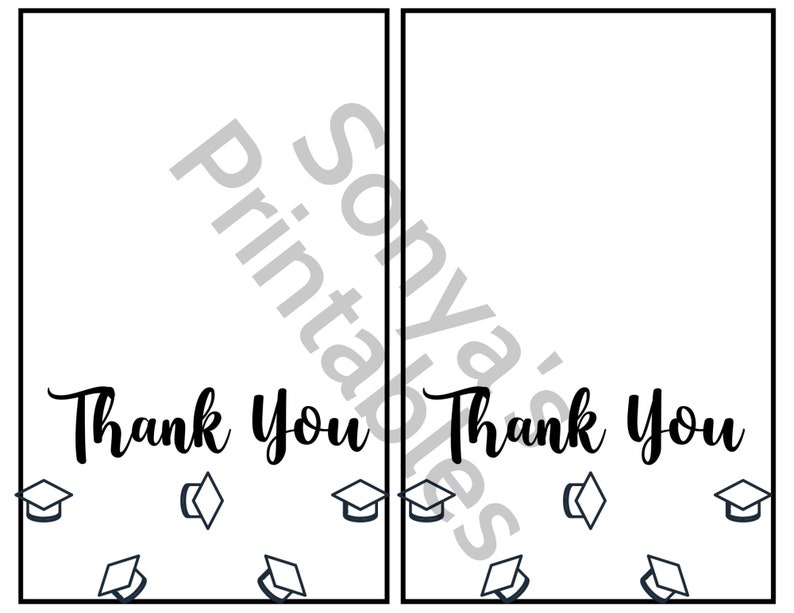 10 Printable Graduation Thank You Notes | Unique Graduation Thank You ...