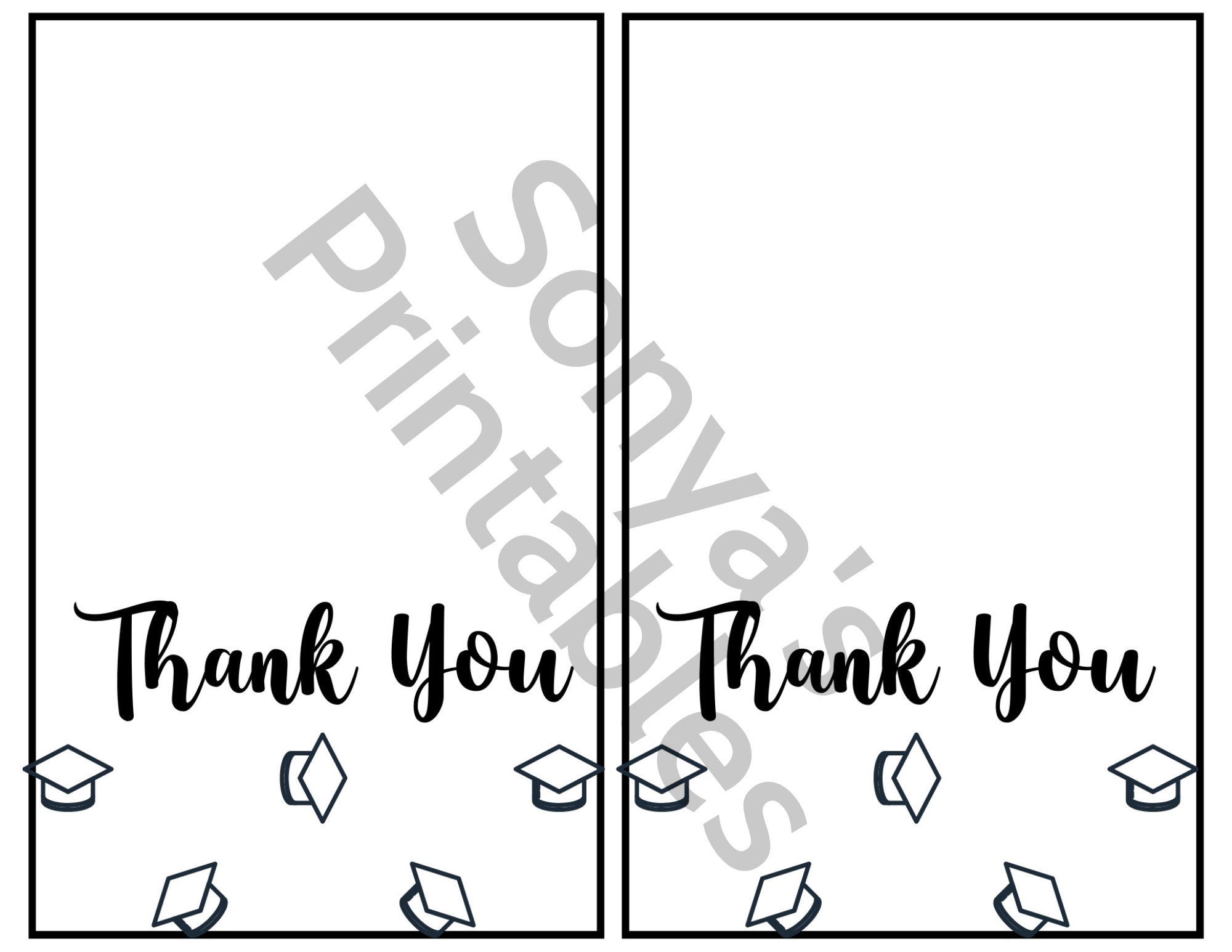 10 Printable Graduation Thank You Notes Unique Graduation Thank You ...