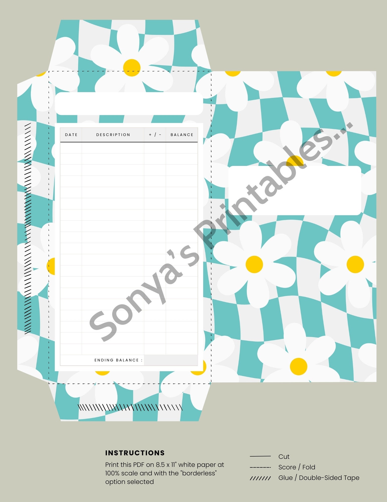 10 Vertical Retro Cash Stuffing Envelopes With Budget Trackers Retro ...