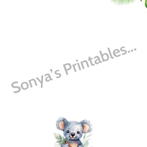 Printable Koala Bear Chibi Stationery | Koala Bear Writing Paper ...