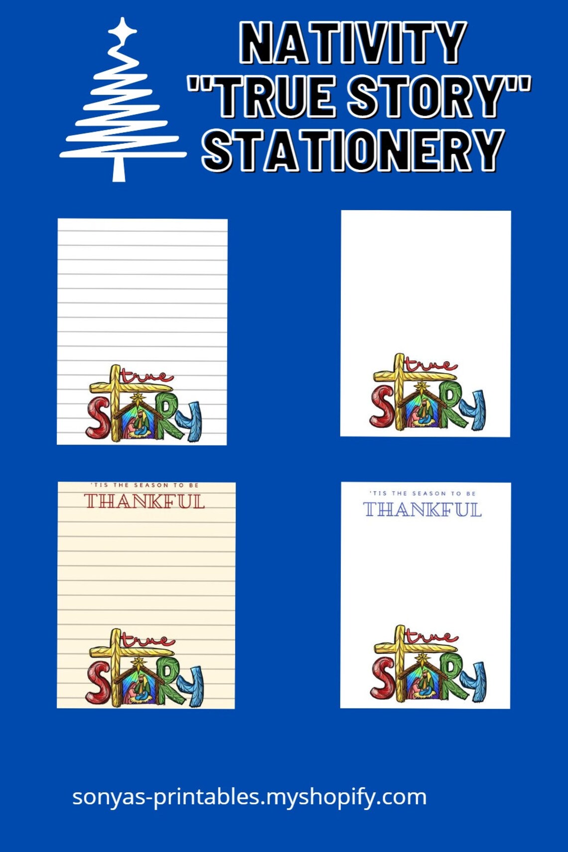 Nativity "true Story" Stationery | Christmas Stationery Instant ...