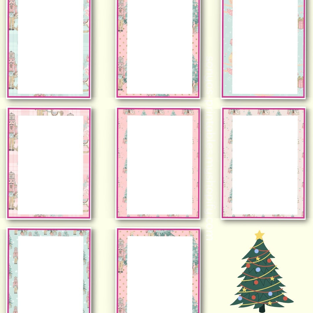 Printable Christmas Nutcracker Unlined Stationery | Christmas ...