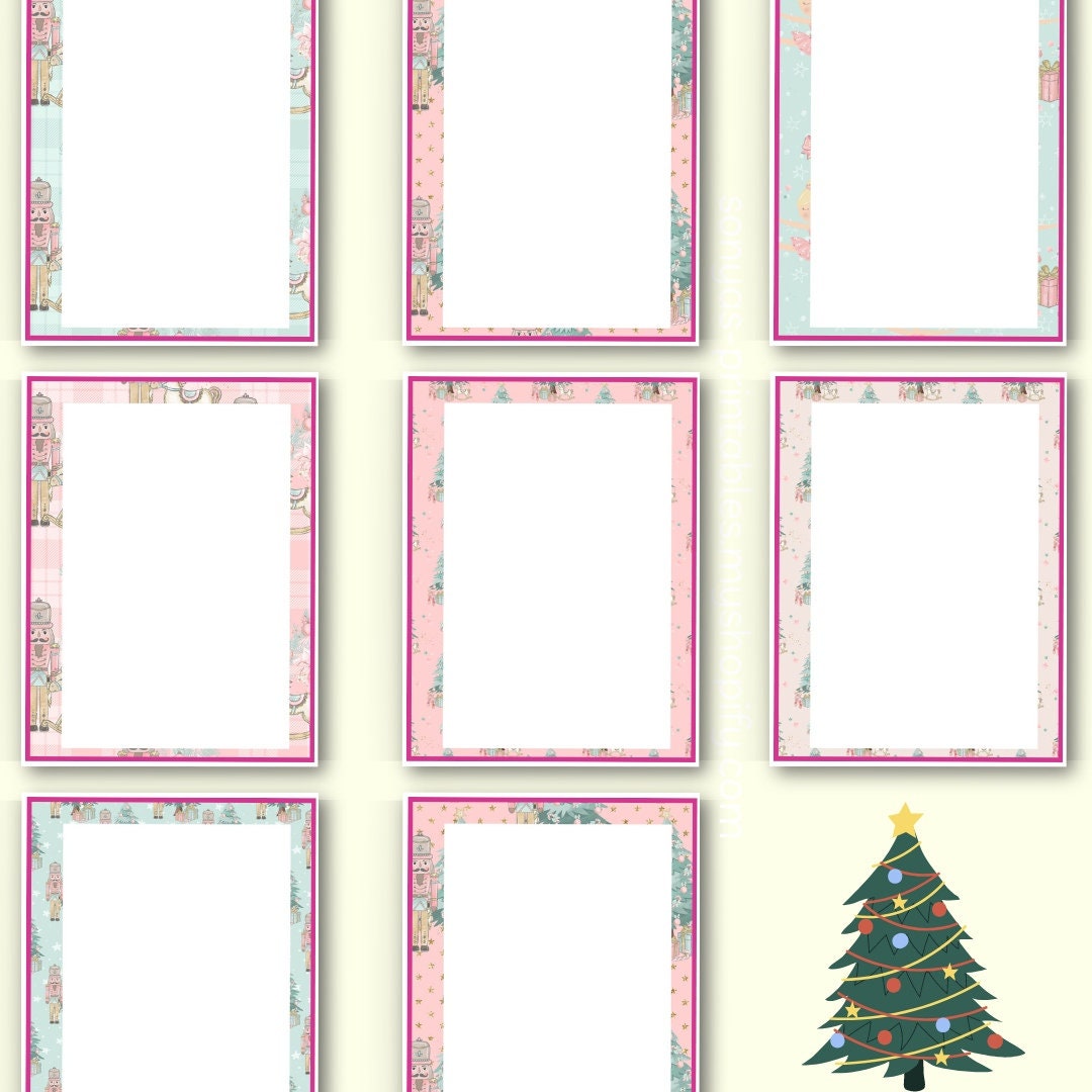 Printable Christmas Nutcracker Unlined Stationery | Christmas ...