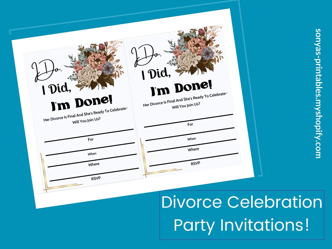Printable Divorce Party Invitations | Divorce Party | Divorce Party ...