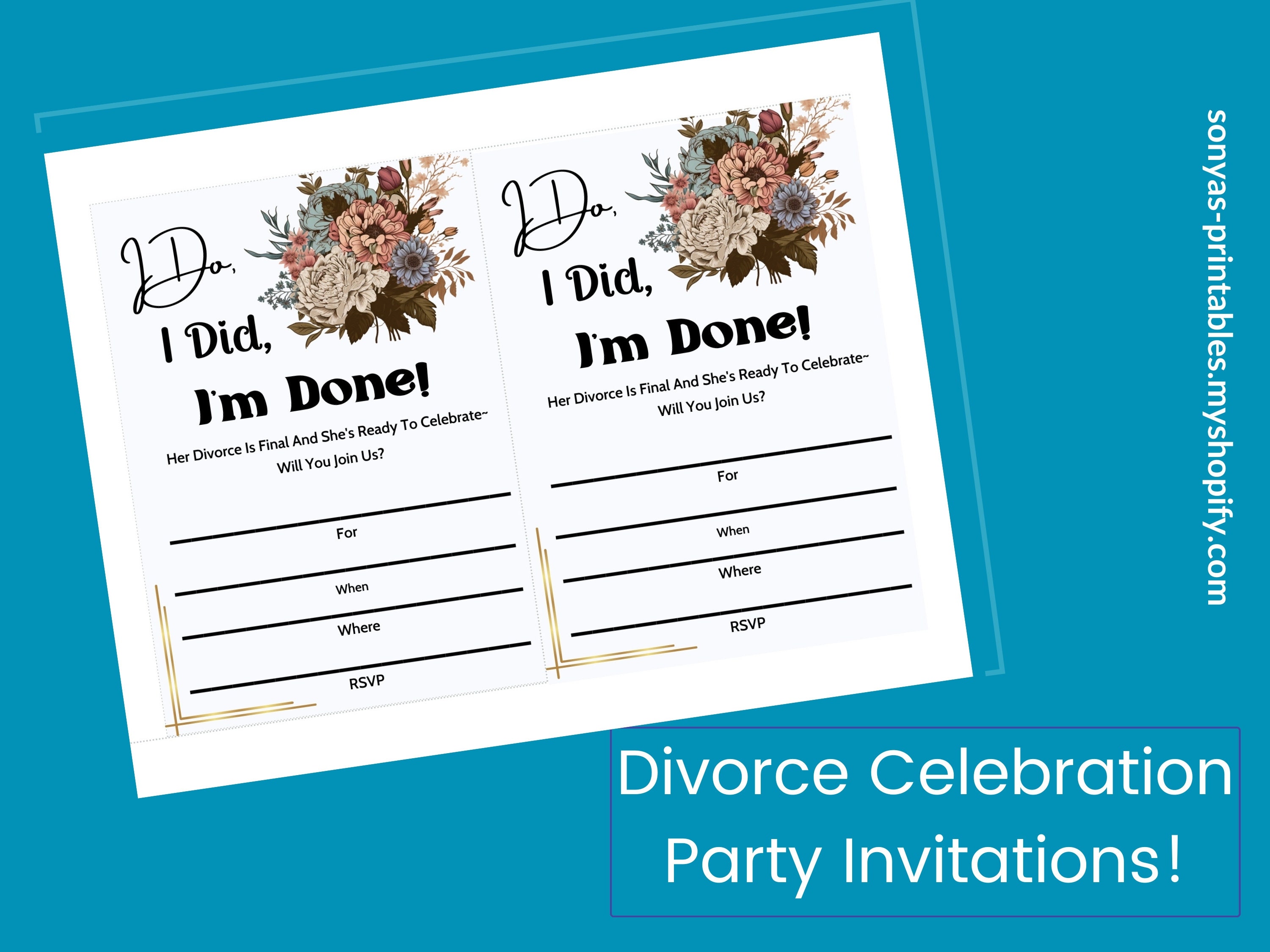 Printable Divorce Party Invitations | Divorce Party | Divorce Party Invite | Divorce Party ...