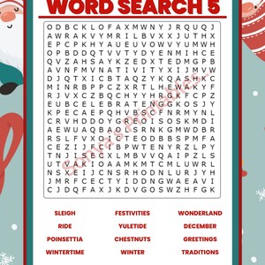 Printable Christmas Word Search Bundle Holiday Word Search Bundle ...
