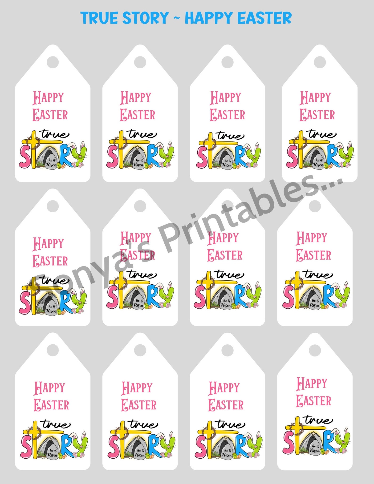 Easter Nativity True Story Hang Tag | Easter True Story Gift Tags ...