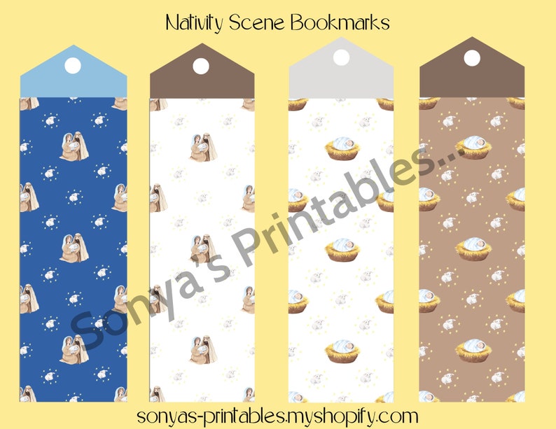12 Printable Nativity Scene Bookmarks | Unique Nativity Scene Bookmarks ...