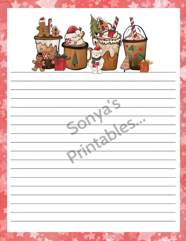 Printable Christmas Stationery Printable Holiday Stationery Christmas ...