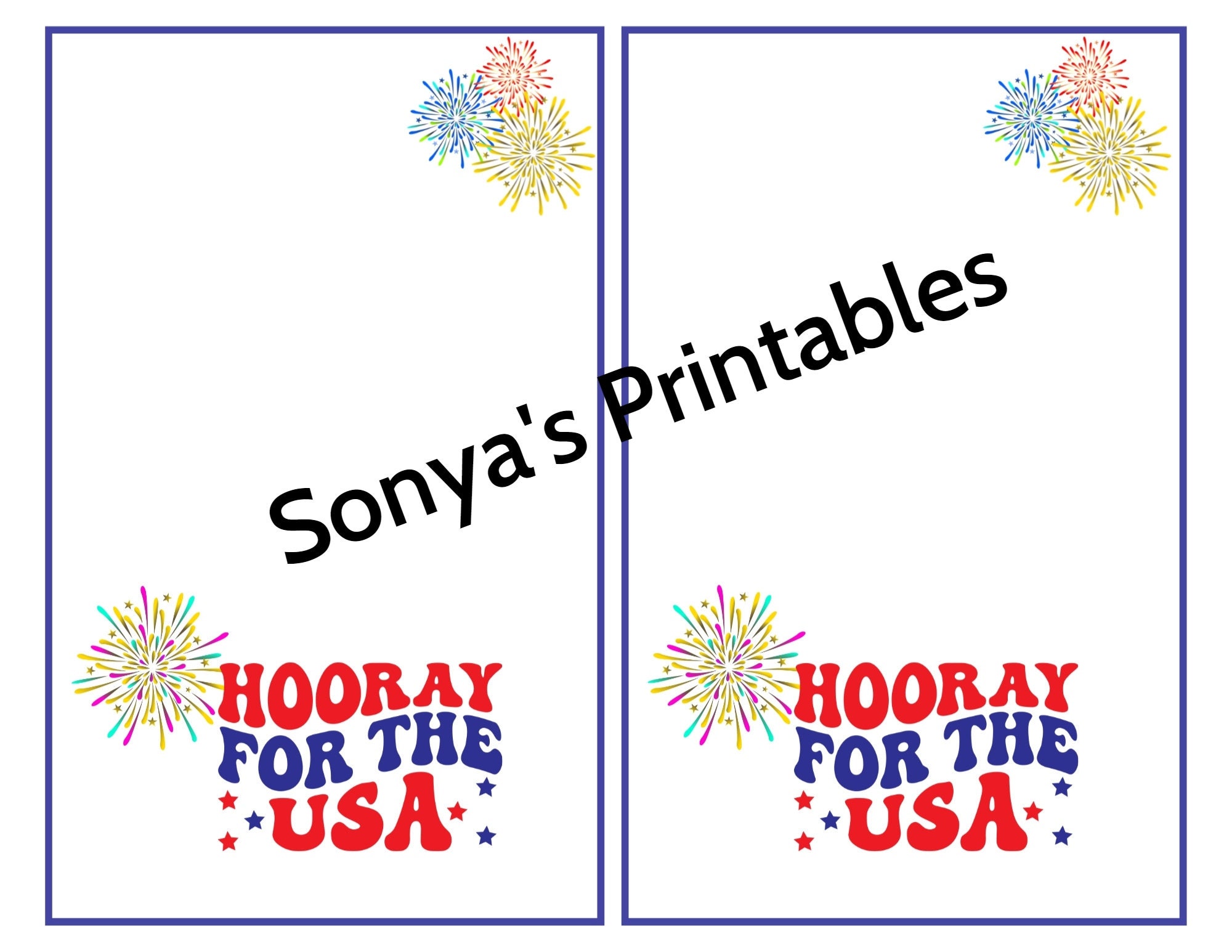 10 Blank Fourth of July Note Cards Printable 4th of July Note Cards ...