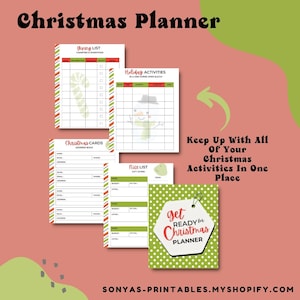 Printable, FESTIVE, Get Ready for Christmas Holiday Planner Instant ...