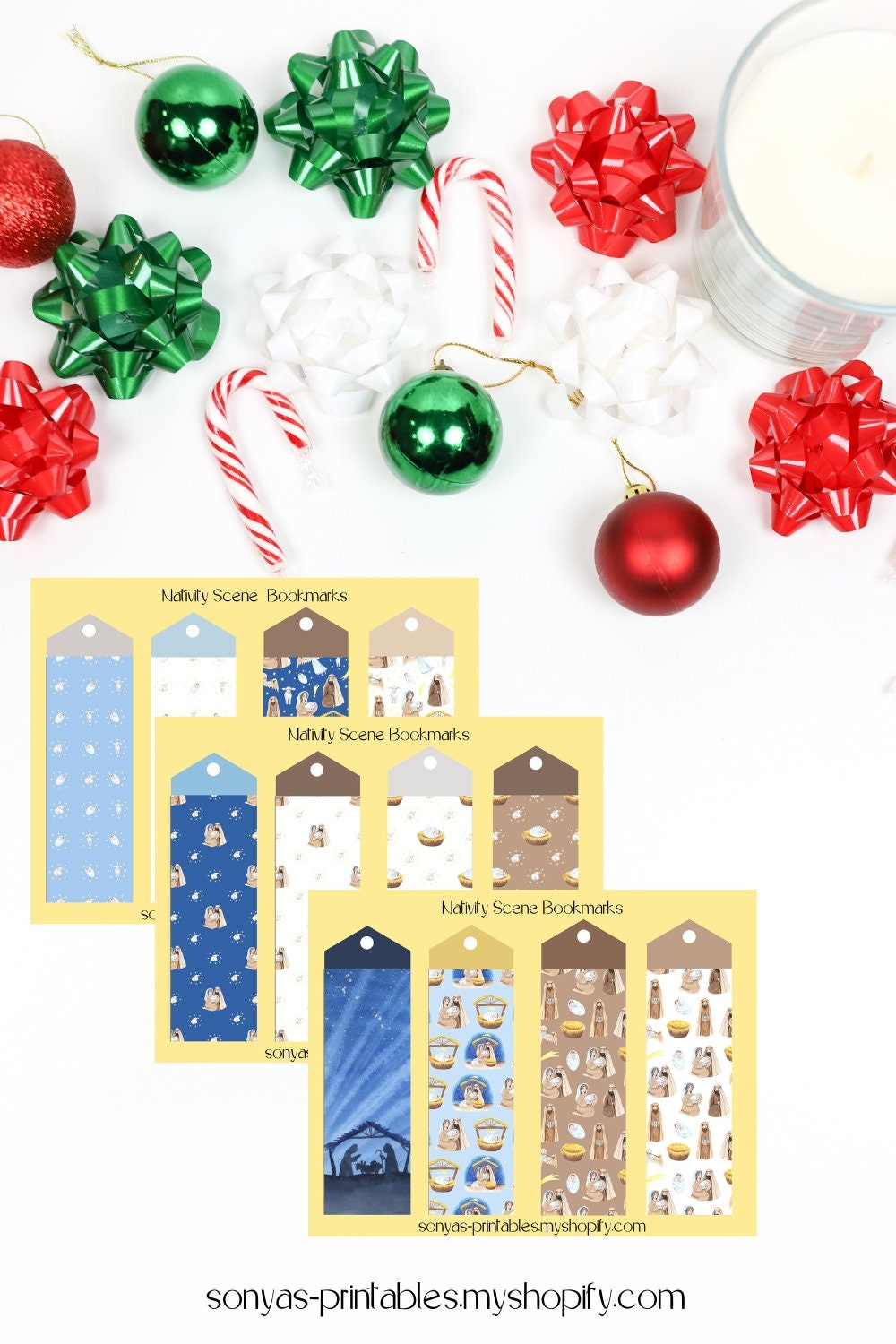 12 Printable Nativity Scene Bookmarks | Unique Nativity Scene Bookmarks ...