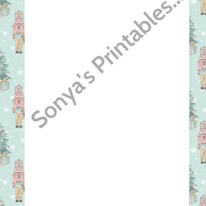Printable Christmas Nutcracker Unlined Stationery | Christmas ...