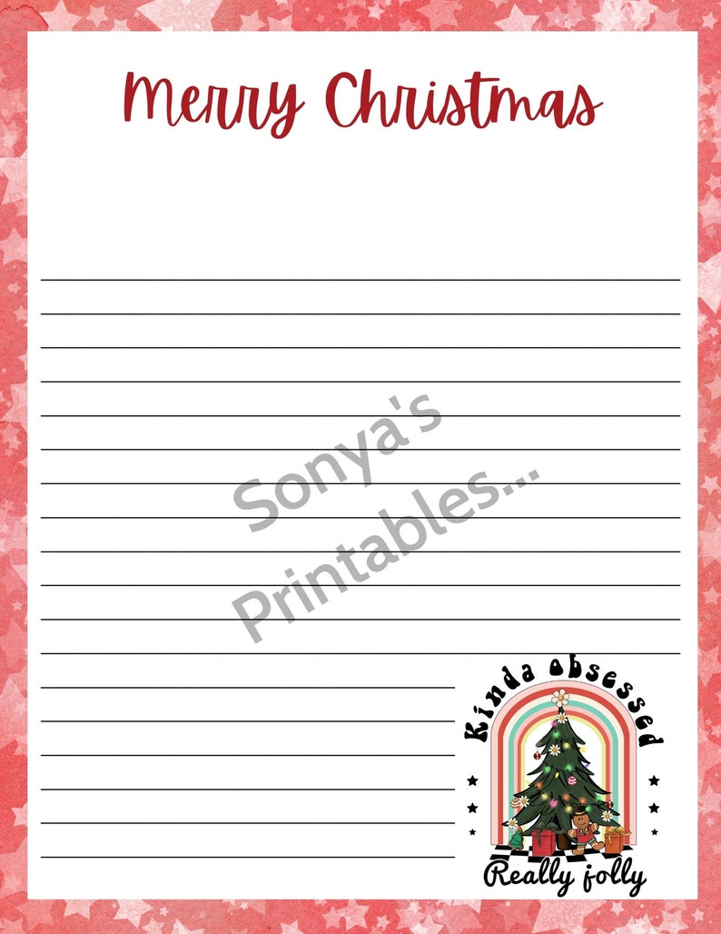 Printable Christmas Stationery | Printable Holiday Stationery ...
