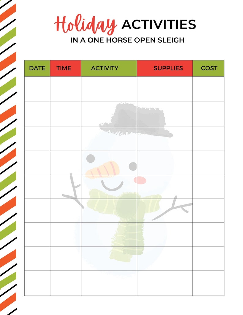 Printable, FESTIVE, Get Ready for Christmas Holiday Planner Instant ...