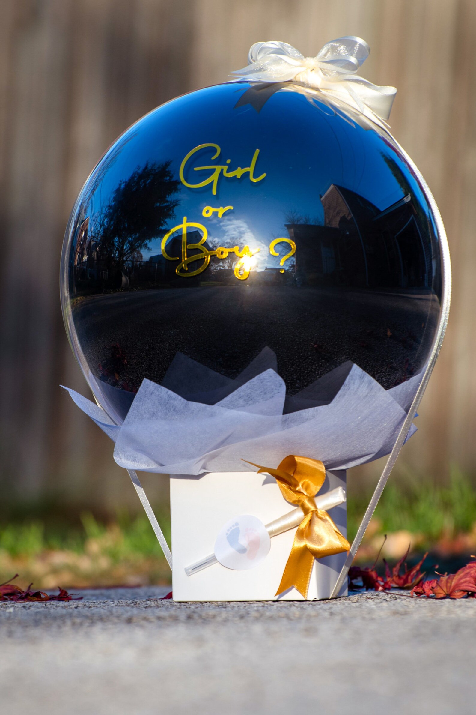 Gender Reveal Balloon Finished Product Gender Reveal Balloon - Etsy