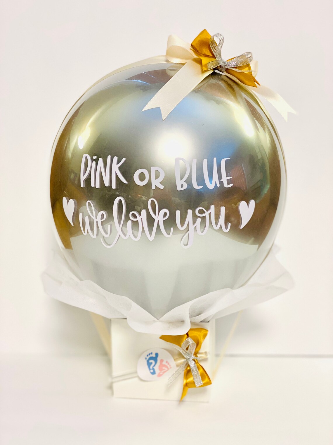 Gender Reveal Balloon Finished Product Gender Reveal Balloon | Etsy