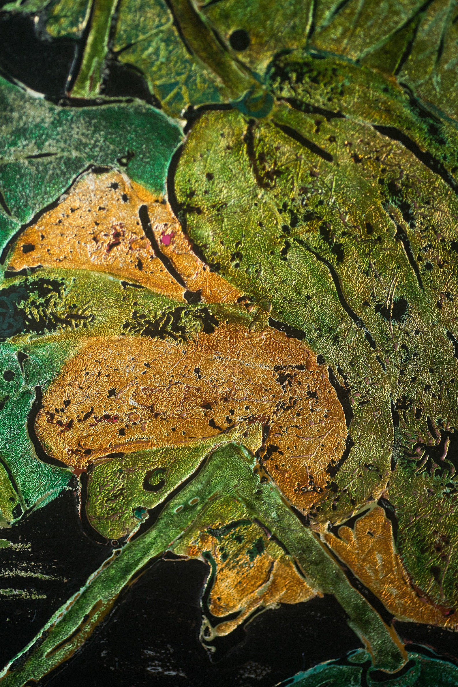 Cape Glossy Starling Art Deco Original Lacquer Painting on Wood. Art ...