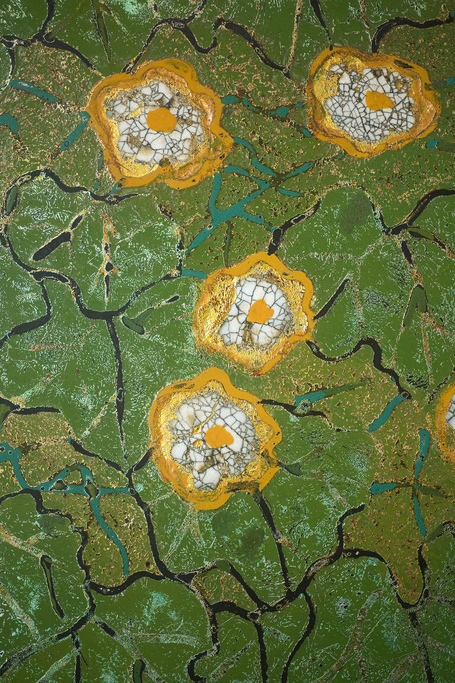Chicken Art Deco Original Lacquer Painting on Wood. Fine Art Painting ...