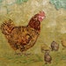 Chicken Art Deco Original Lacquer Painting on Wood. Fine Art Painting ...