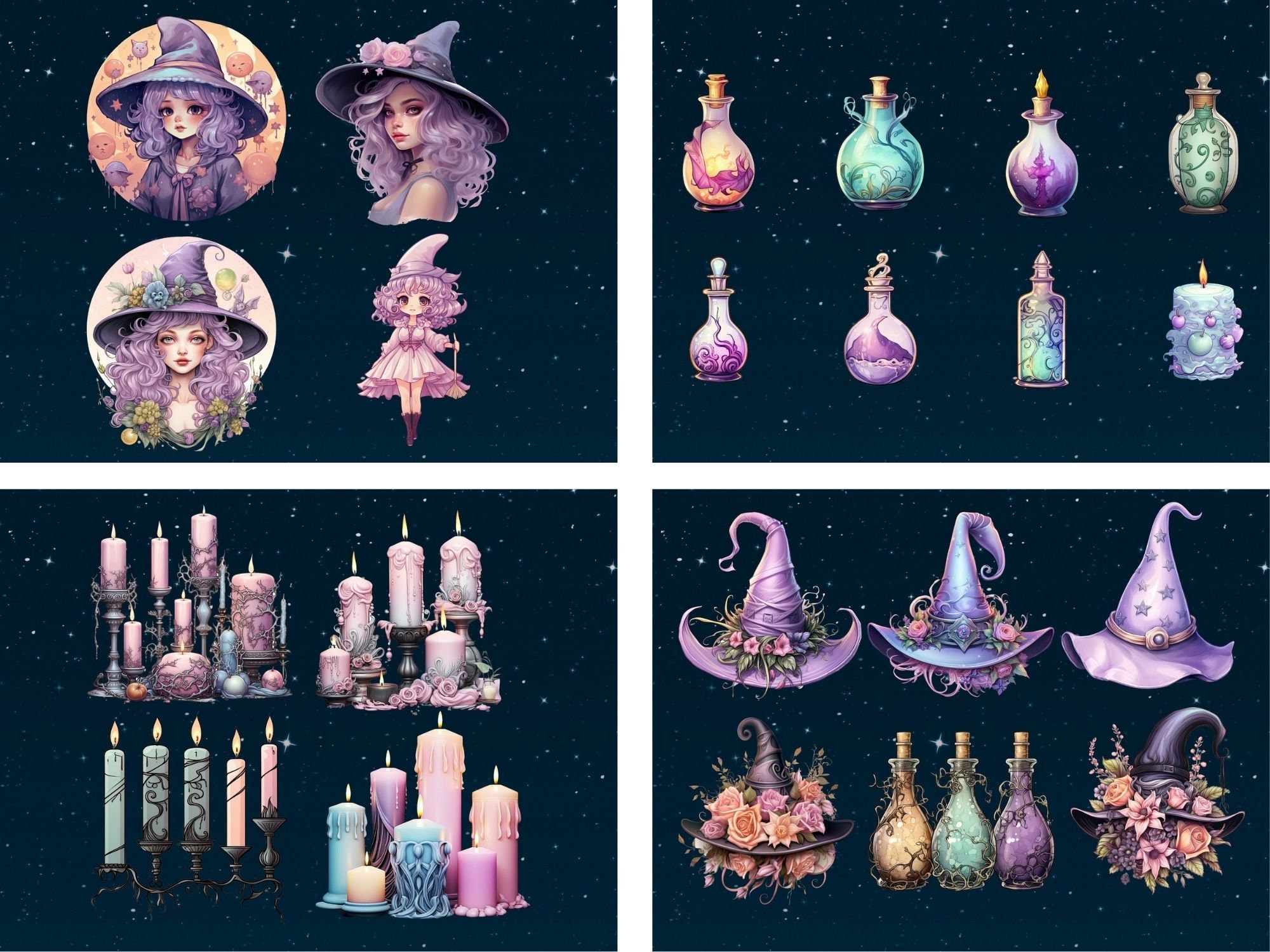 100 Halloween Clipart Bundle Png Pastel Halloween Clipart - Etsy