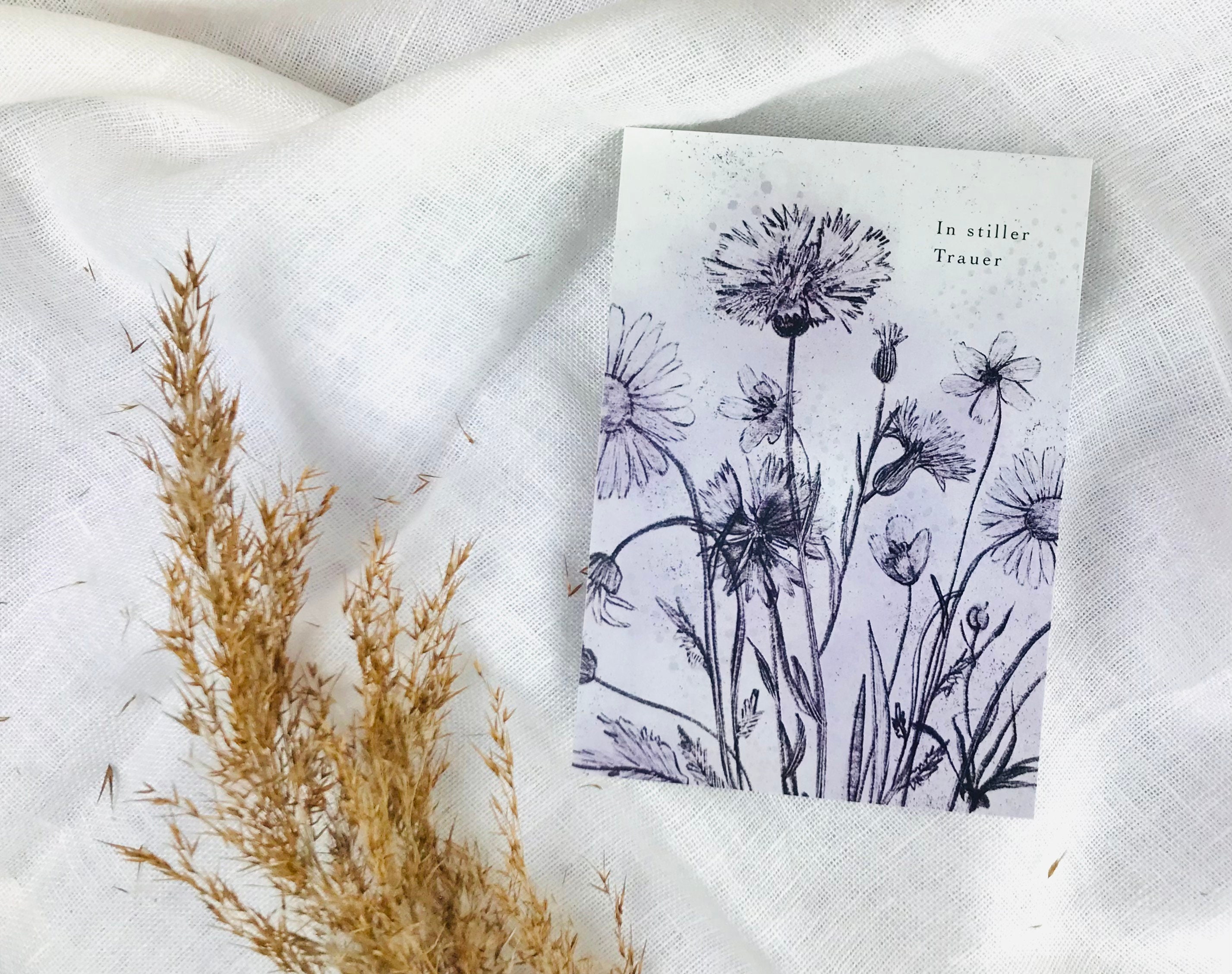 Mourning Card in Silent Mourning / Funeral Service Card / Funeral Card ...