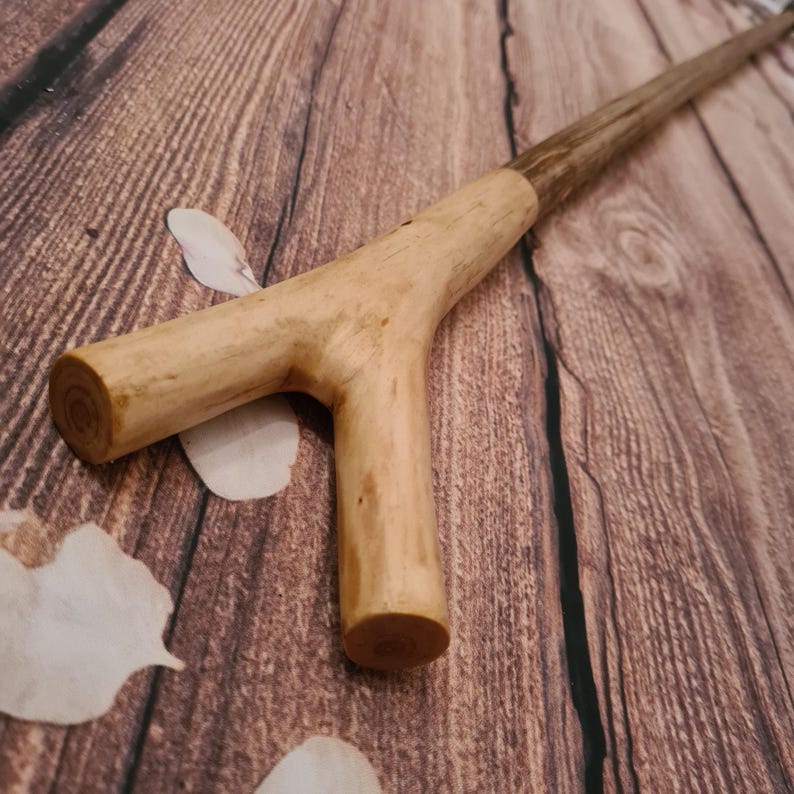 Handmade Hazel Wood Thumb Walking Stick: Rustic Hiking Staff - Etsy