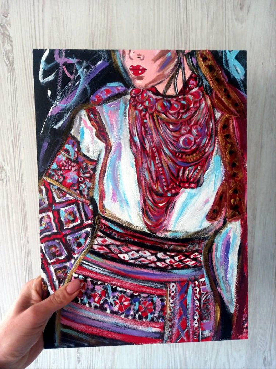 Ukrainian Woman Painting Ukrainian Art Ukraine Artwork Original ...