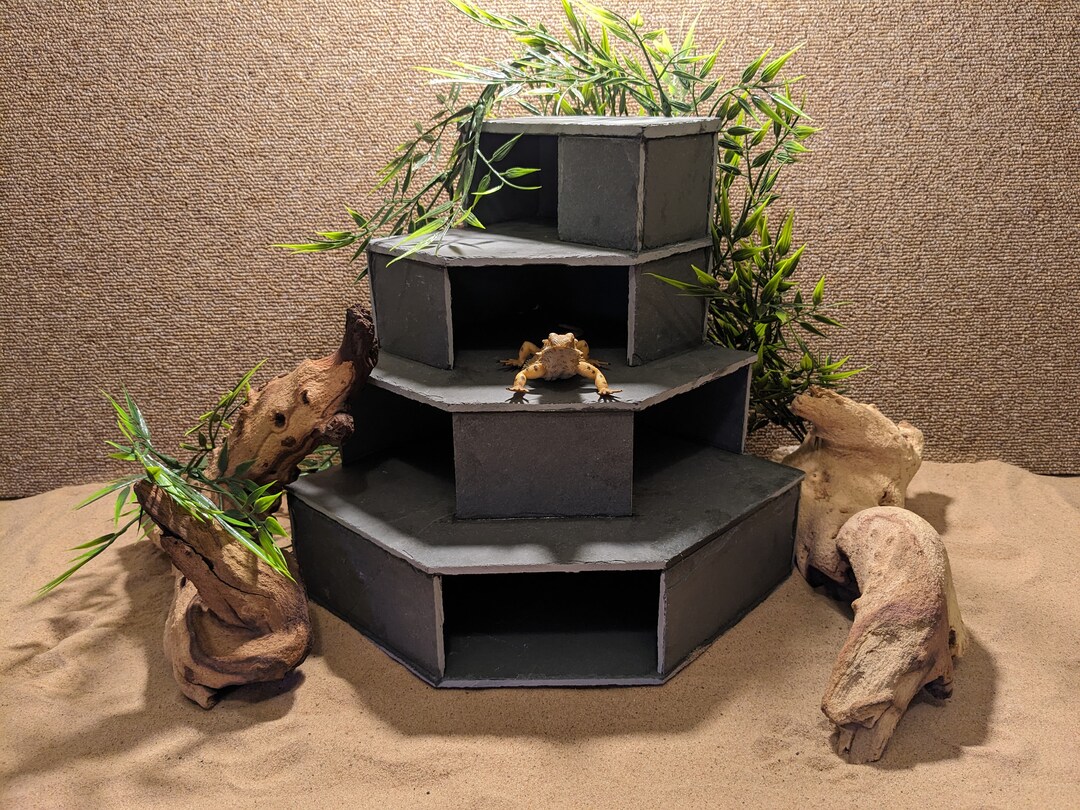 XXL Large Natural Slate Triple Corner Cave Hide Aquarium Vivarium ...