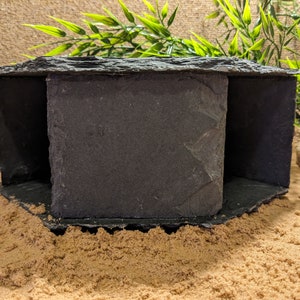 XXL Extra Super Large Slate Cave Hide Tunnel Vivarium Reptile Lizard ...