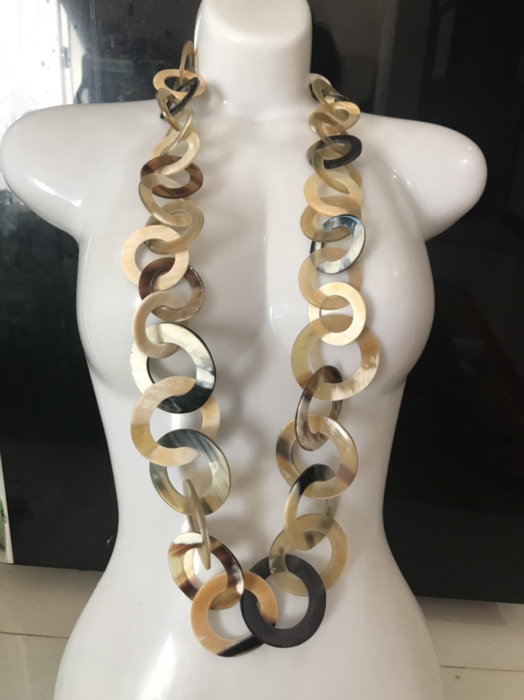 Buffalo Horn Necklace - Horn Necklace - Handmade Necklace - Long ...