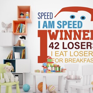 Speed I Am Speed Winner Wall Decor - Walldecor - Big Wall Letters ...