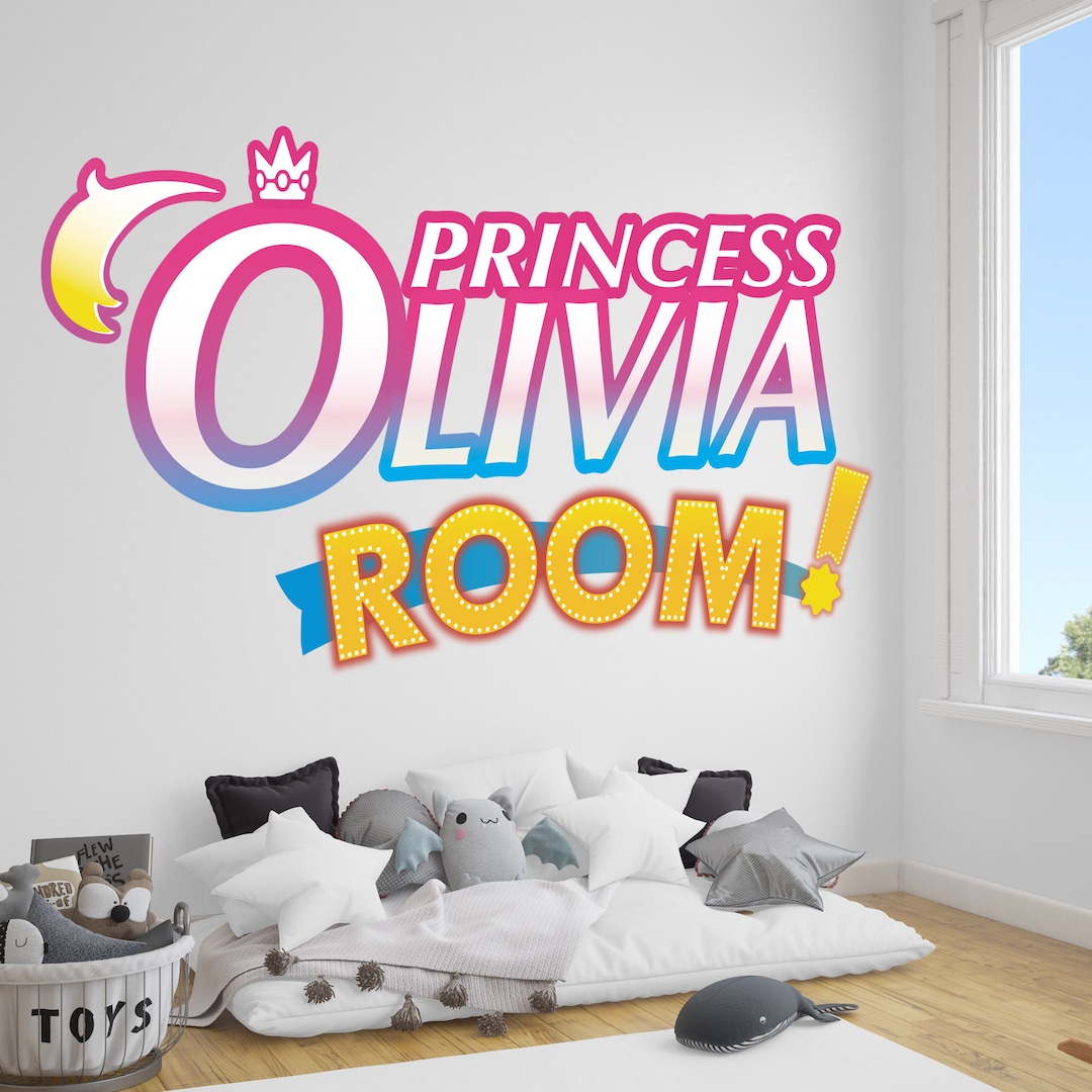 Personalized Princess Name Wall Decal – Custom Girls Room Decor ...