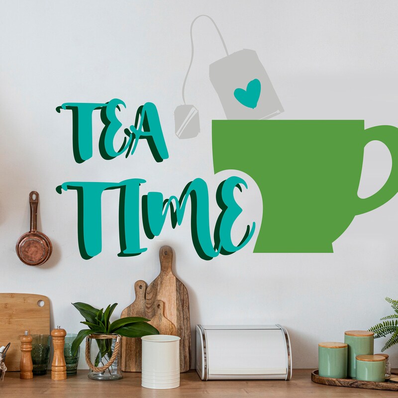 Tea Cup Wall Decal - Etsy