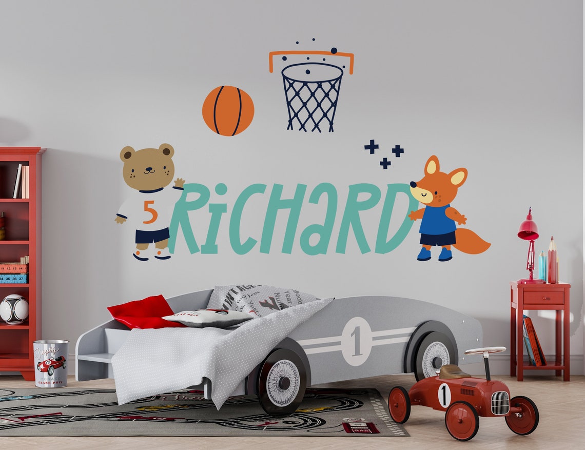 Basketball Wall Decor Wallpaper Basketball Hoops - Etsy