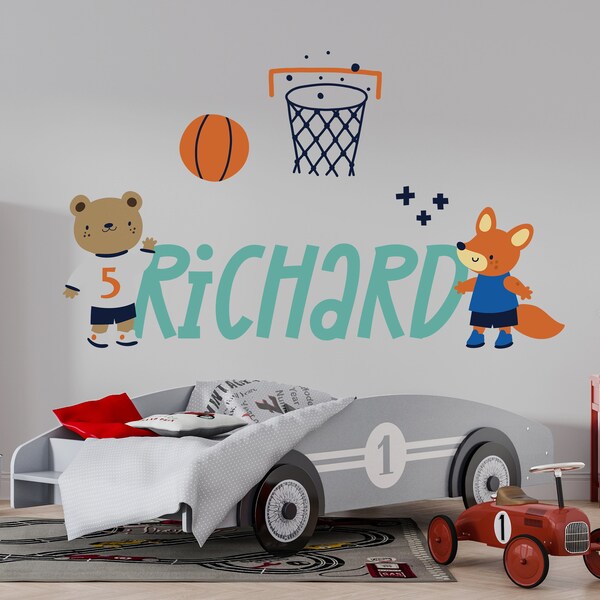 Basketball Name Hoop Decal - Etsy