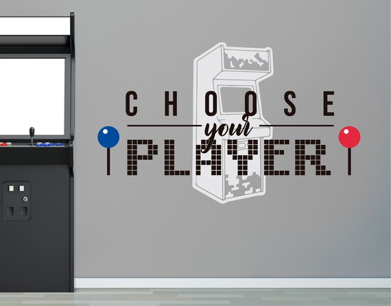 Choose Your Player Arcade Vinyl Wall Decal Waiting Room - Etsy