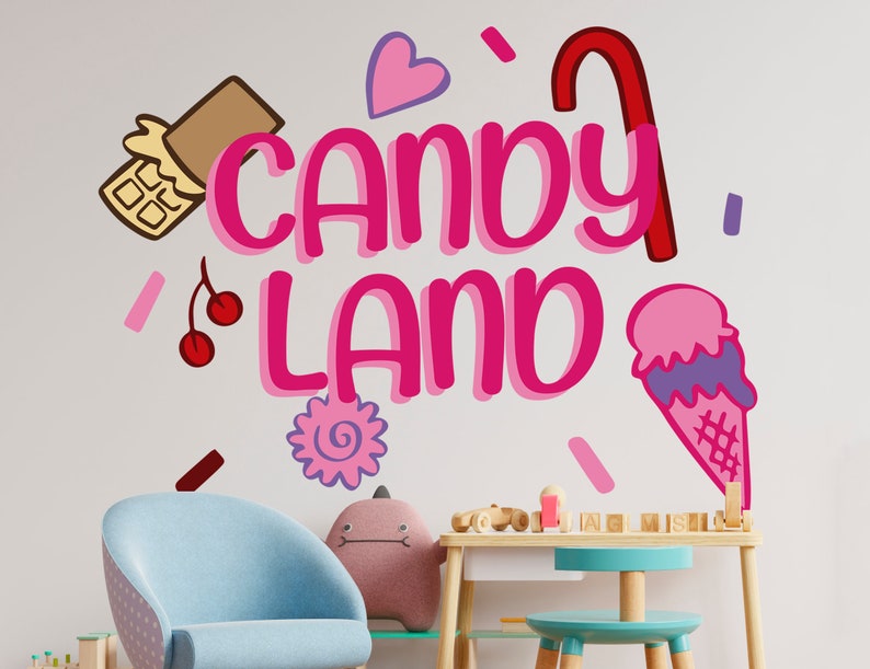 Candy Land Giant Wall Decals Walldecor Big Wall Letters - Etsy