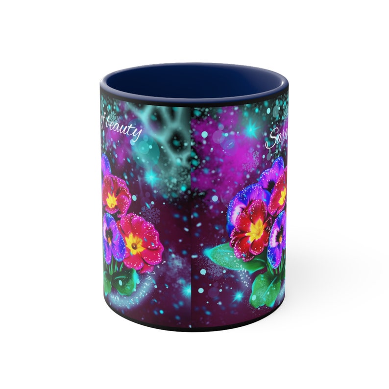 September Birth Flower Mug Personalized Name Ceramic Coffee Mug