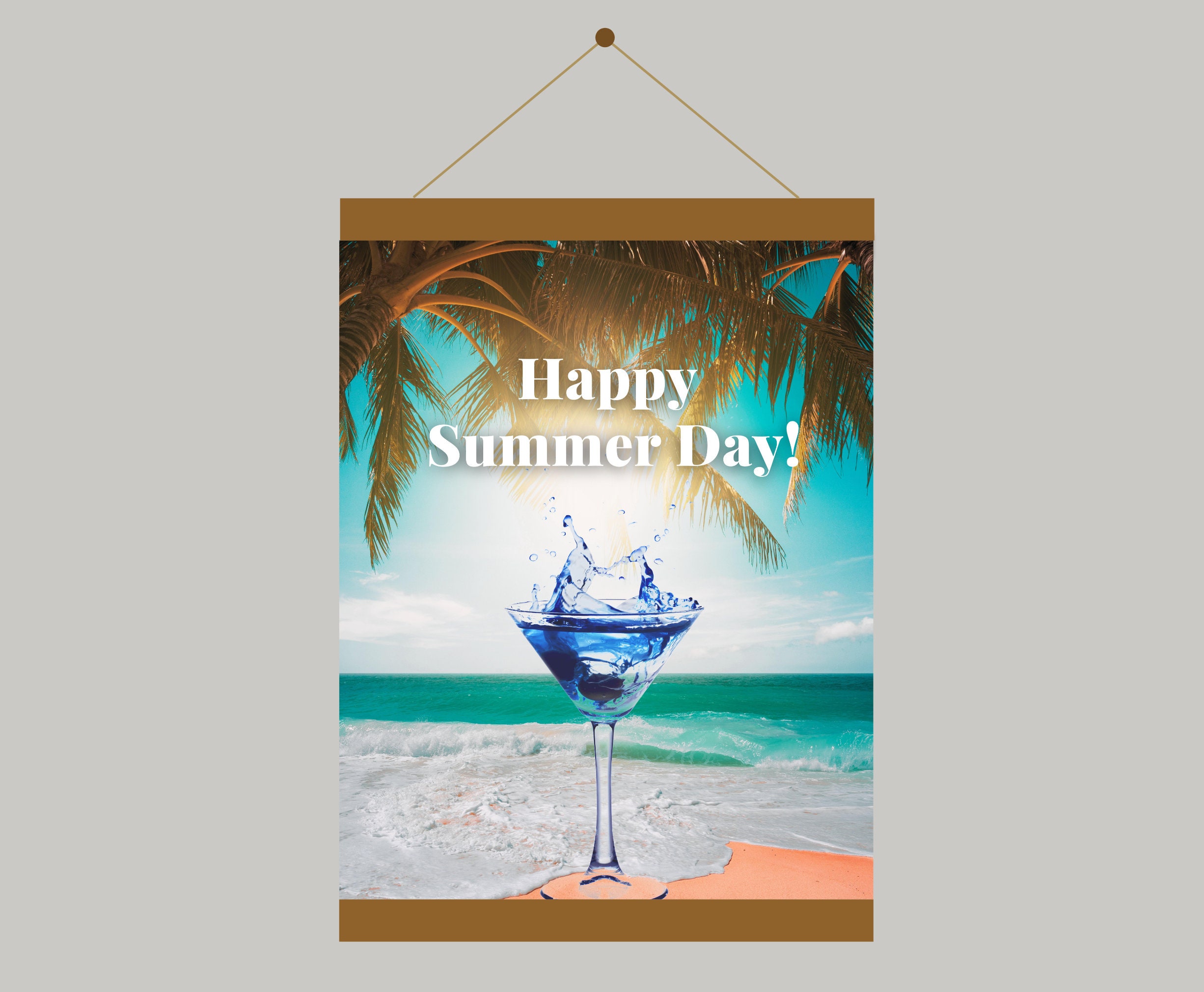 Home Bar Wall Art Print, Summer Beach Wall Art, Beach Art Print ...