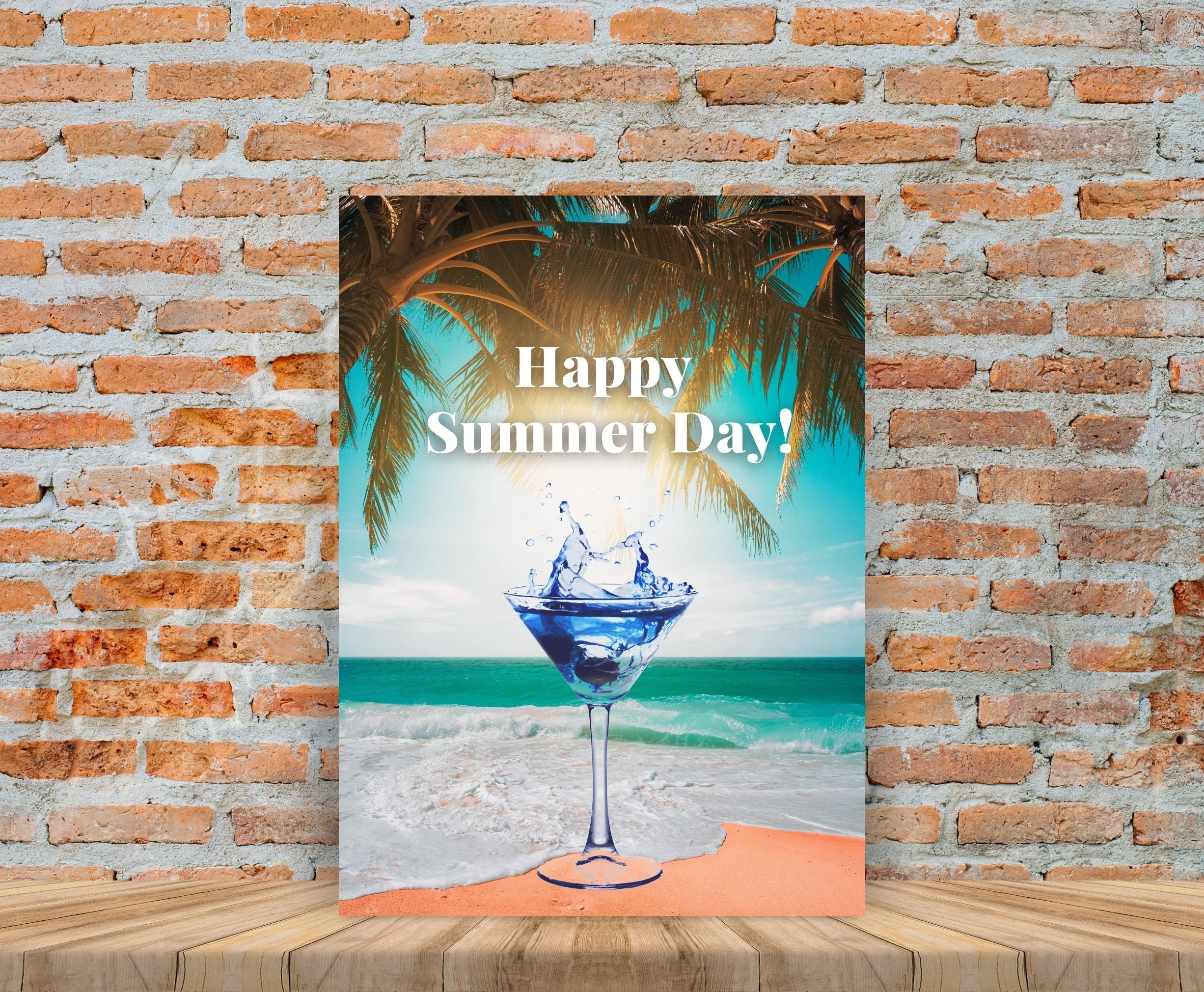 Home Bar Wall Art Print, Summer Beach Wall Art, Beach Art Print ...