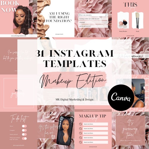 100 Makeup Artist Instagram Post Story Quote Templates for - Etsy