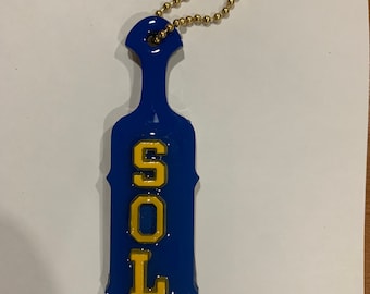 Personalized Clear Acrylic Greek Paddle Keychain 3 Inch - Etsy